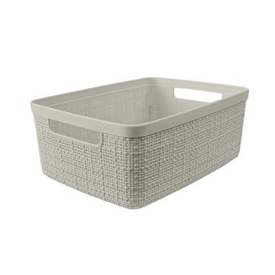Curver® Jute Cream Plastic Storage Basket Organizer, Size: Small | Michaels