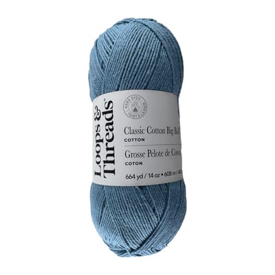Classic Cotton Big Ball™ Solid Yarn by Loops & Threads® | Michaels