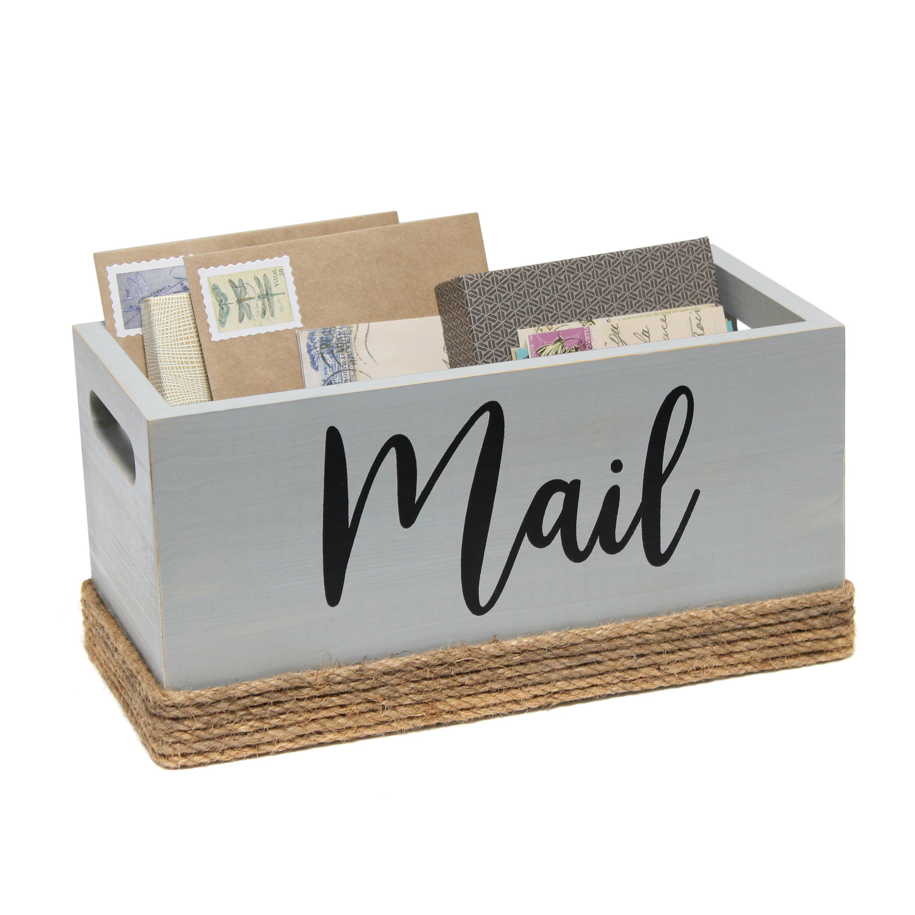 Elegant Designs Mail Script Mail Holder with Handles | Michaels