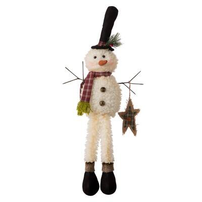 Glitzhome® 28" Fabric Snowman with Dangling Legs | Michaels