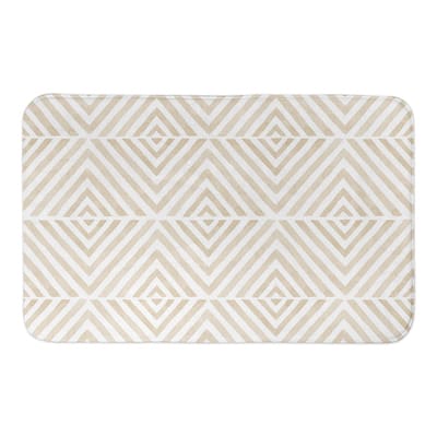 Cream Diamond Pattern Bath Mat | Michaels