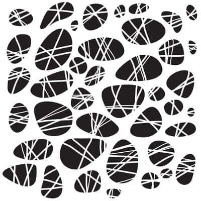 The Crafter's Workshop Pebbles Tied Stencil, 6" x 6" | Michaels