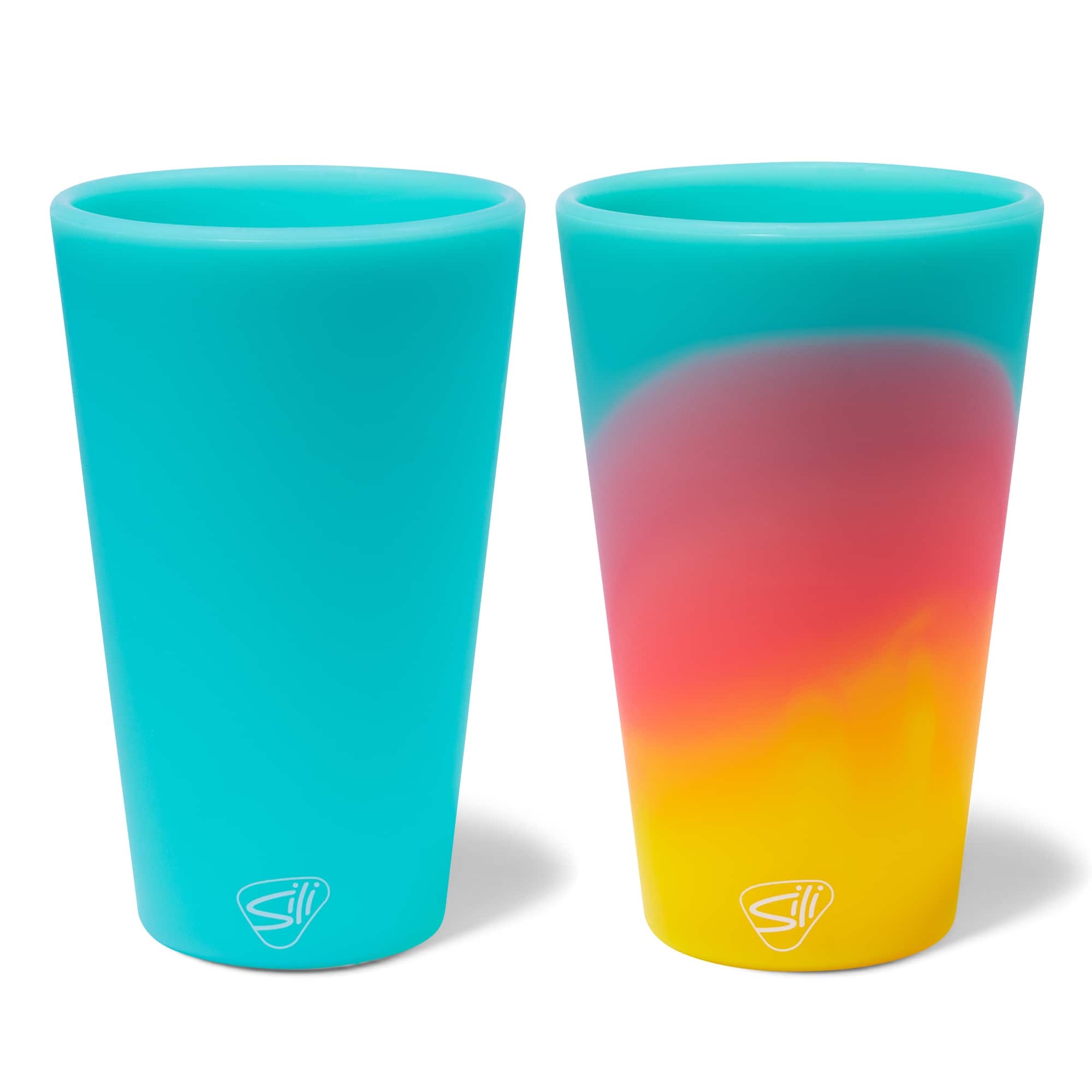 Silipint® 16oz. Aurora & Aqua Silicone Pint Glasses, 2ct. | Michaels