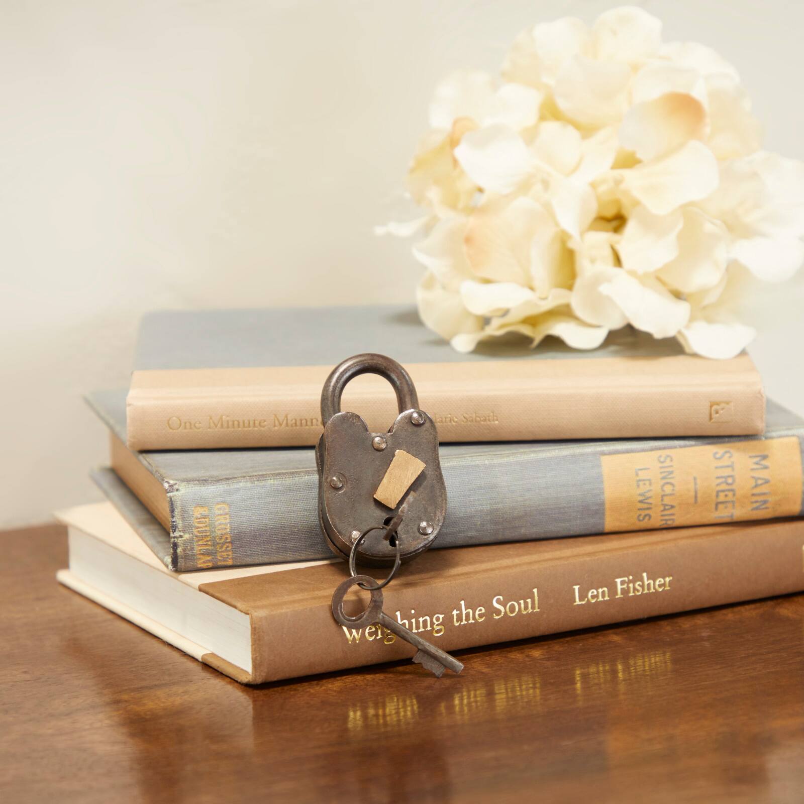 Grey Metal Industrial Lock and Key, 1" x 3" x 2" | Accent Pieces | Michaels