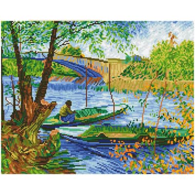 Diamond Dotz® Fishing in Spring (Van Gogh) Diamond Painting Kit | Michaels