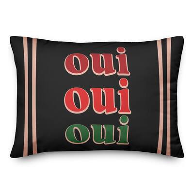 Oui Oui Oui Rectangle Throw Pillow | Michaels