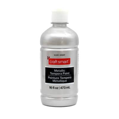 16oz. Metallic Tempera Paint by Craft Smart®, Color: Silver | Michaels