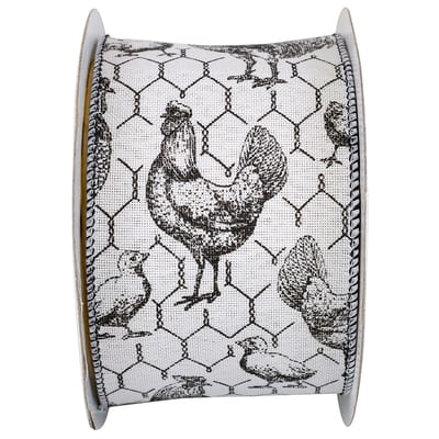 Reliant 2.5'' x 10yd. Wired Rooster Ribbon | Michaels