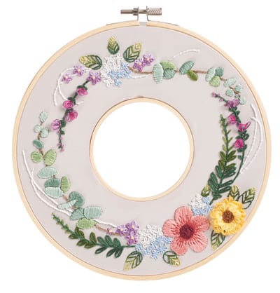 8" Floral Ring Embroidery Kit by Loops & Threads® | Michaels