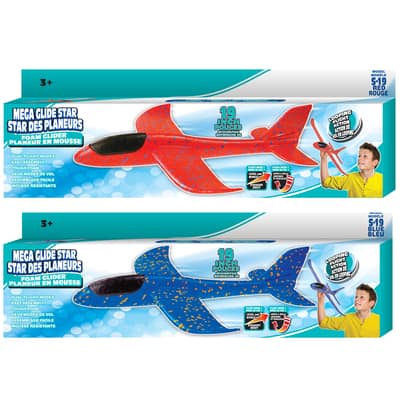 Assorted Mega Glide Star 19" Foam Glider, 1pc. | Michaels