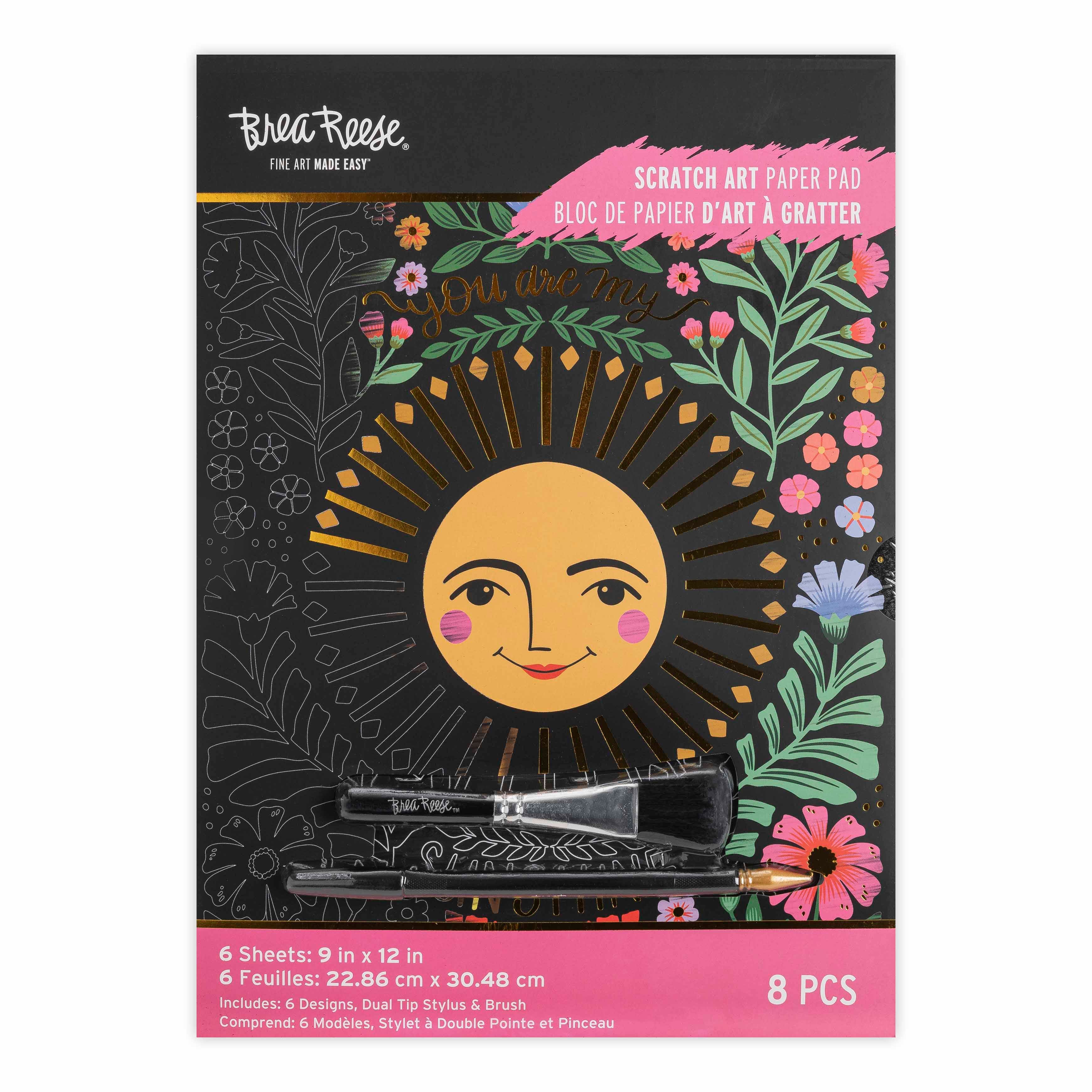 Brea Reese™ 9" x 12" You Are My Sunshine Scratch Art Paper Pad | Michaels