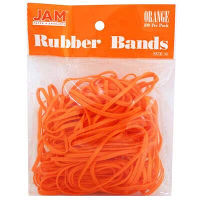 JAM Paper Size 33 Rubber Bands, 100ct., Color: Orange | Michaels