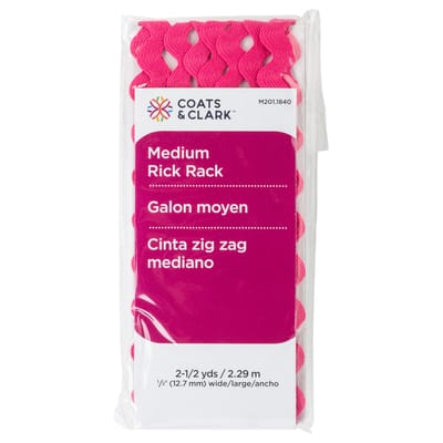 Coats & Clark™ Medium Rick Rack, Color: Hot Pink | Michaels