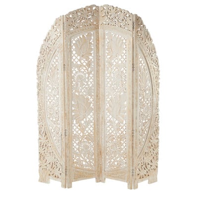 White Mango Wood Eclectic Room Divider Screen, 72 " x 60 " x 2 " | Michaels
