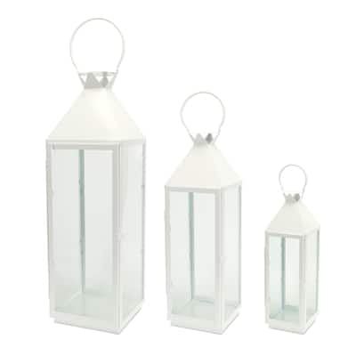 Metal & Glass Candle Lanterns, 3ct. | Michaels