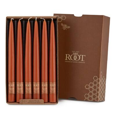 Root Candles 9" Dipped Taper Dinner Candles, 12ct., Color: Rust | Michaels