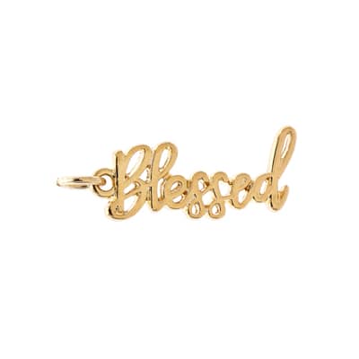 Buy in Bulk - 12 Pack: Charmalong™ Gold Blessed Charm by Bead Landing ...