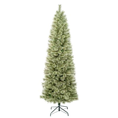7.5ft. Unlit Artificial Arcadia Pine Cashmere Slim Christmas Hinged ...