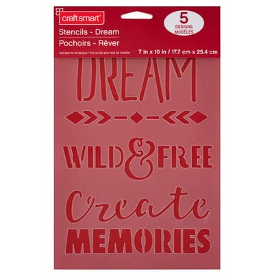 Buy in Bulk - 12 Pack: Dream Stencils by Craft Smart®, 7" x 10" | Michaels