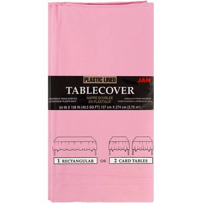 JAM Paper 108" Rectangular Plastic Lined Paper Table Cover | Michaels