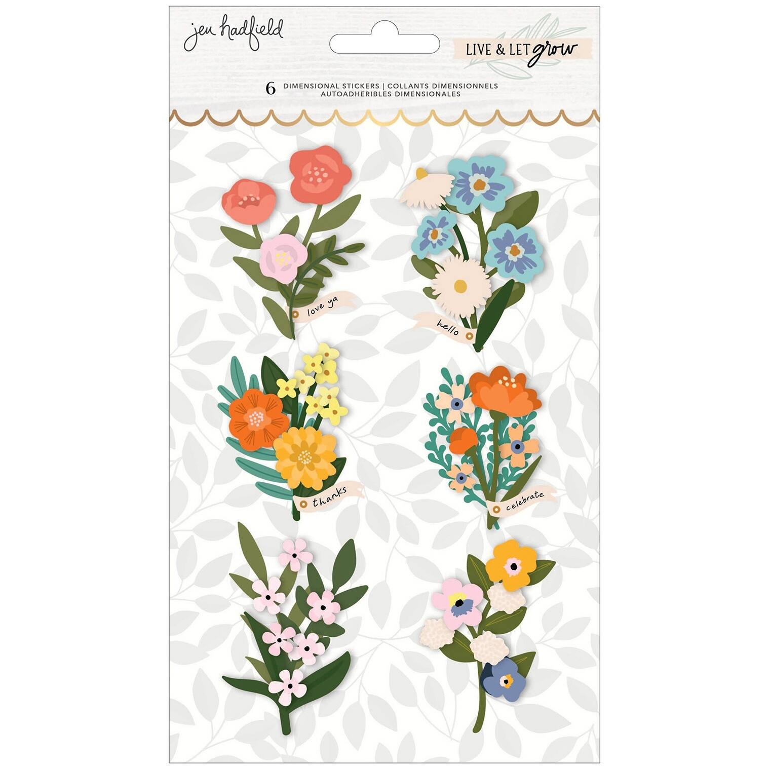 Jen Hadfield Live & Let Grow Layered Stickers | Michaels
