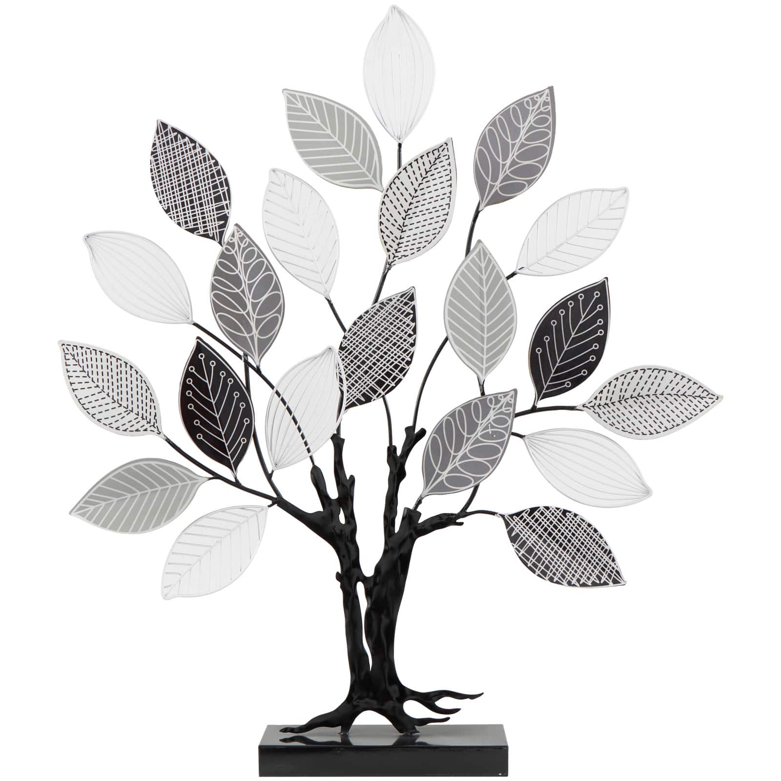 2.5ft. Black, Gray & White Metal Tree Sculpture | Michaels