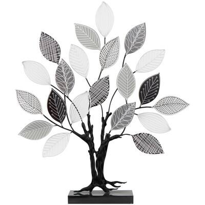 2.5ft. Black, Gray & White Metal Tree Sculpture | Michaels