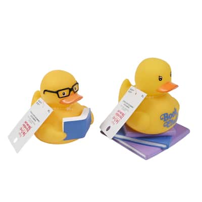 Assorted 4" Book Club Rubber Duck, 1pc. by Fab Finds | Michaels