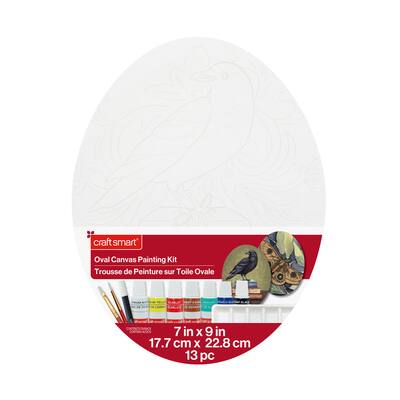 7" x 9" Raven & Moth Oval Canvas Painting Kit by Craft Smart® | Michaels