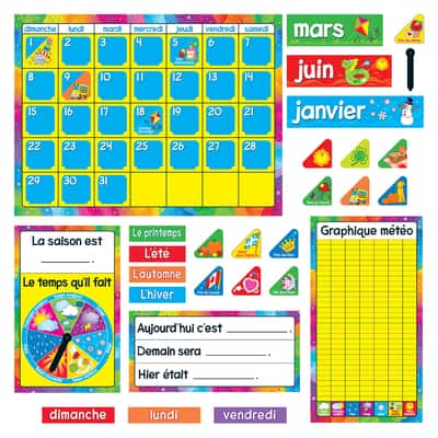 Trend Enterprises® Calendrier Annuel French Bulletin Board Set | Michaels