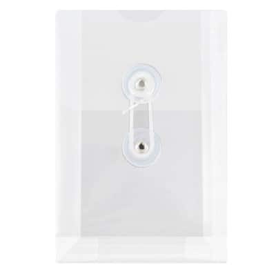 JAM Paper 4.25" x 6.25" Plastic Button & String Tie Closure Envelopes ...
