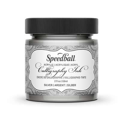 Speedball® 2oz. Acrylic Calligraphy Ink, Color: Silver | Michaels