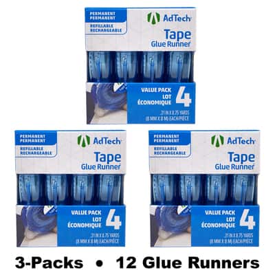 AdTech­­­­­­® Tape Glue Runners™, 3 Packs of 4 | Michaels
