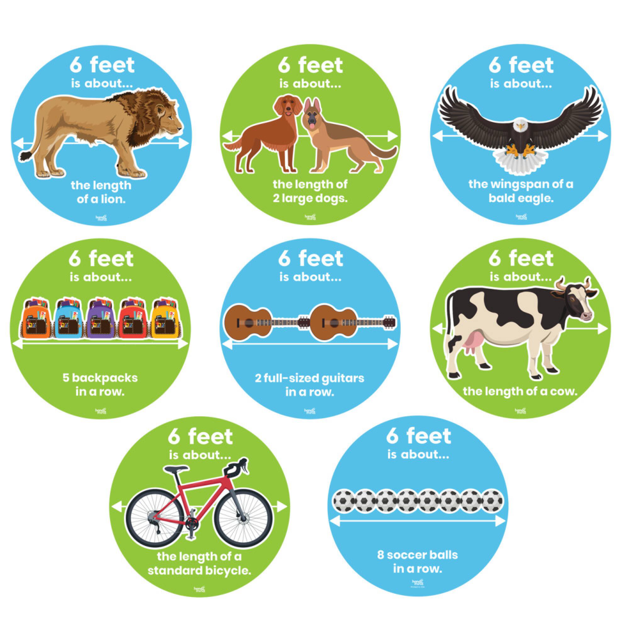 Hand2mind® Social Distance Circles Floor Decals, 8ct. | Michaels