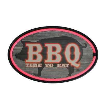 16" Neon LED Lighted BBQ Wall Sign | Michaels