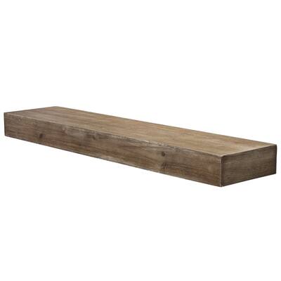 Walnut Brown Large Rustic Wood Floating Wall Shelf | Michaels