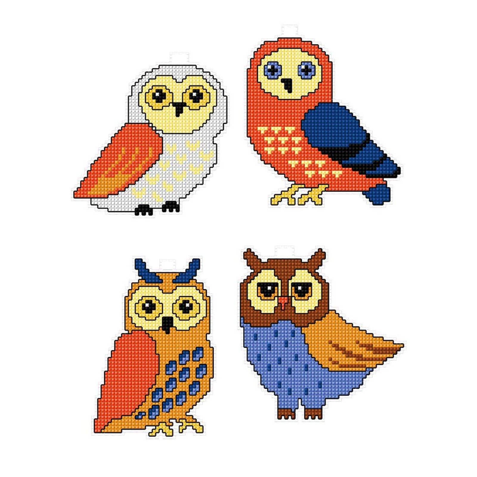 Crafting Spark Owls Plastic Canvas Counted Cross Stitch Kit | Michaels