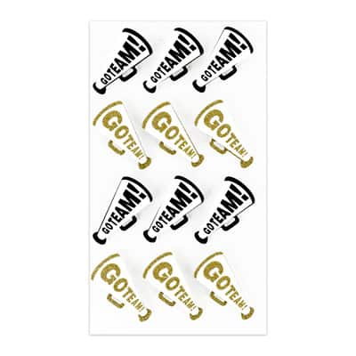 Black & Gold Go Team! Megaphone Dimensional Stickers by Recollections ...