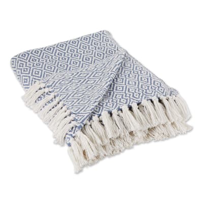 DII® Double Diamond Throw, Color: Stonewash Blue | Michaels