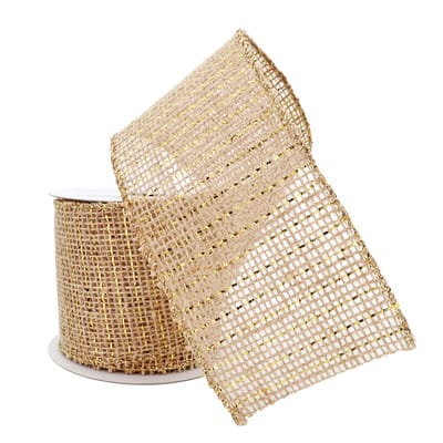 2.5" x 3yd. Metallic Jute Ribbon by Celebrate It® | Michaels