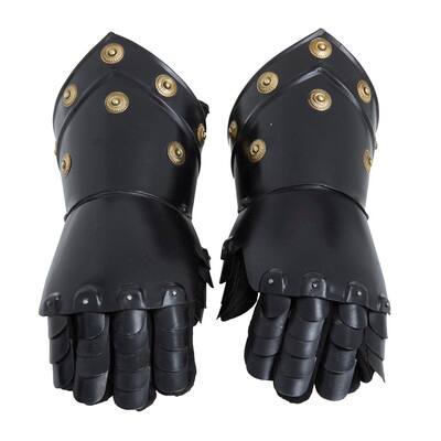 Set of 2" Black Iron Vintage Armor Gloves, 6" x 13" x 6" | Michaels