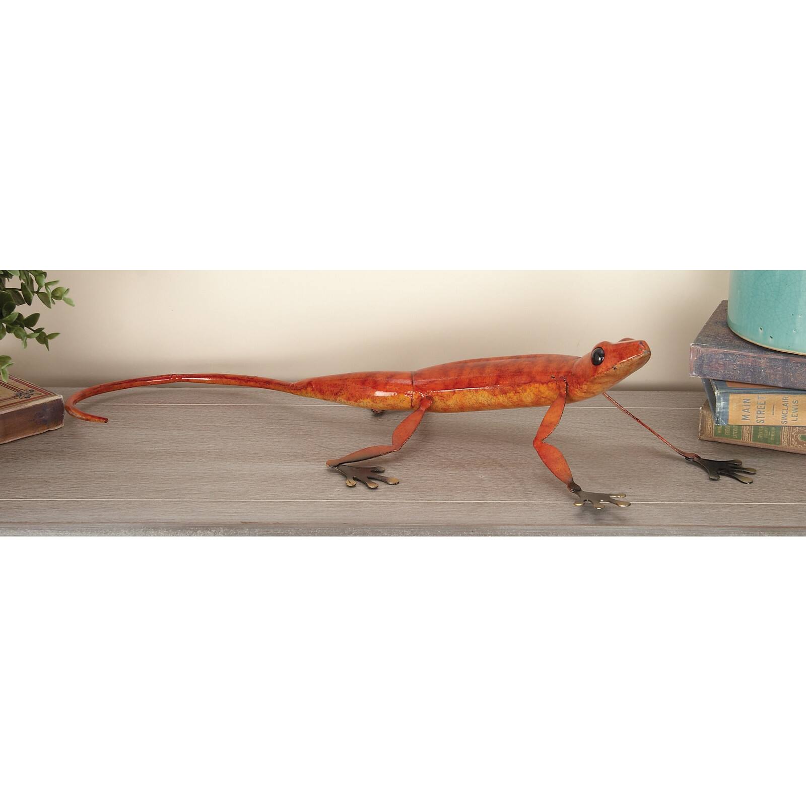 Set of 2 Eclectic Multi Colored Metal Lizard Sculpture 23" x 4" | Michaels