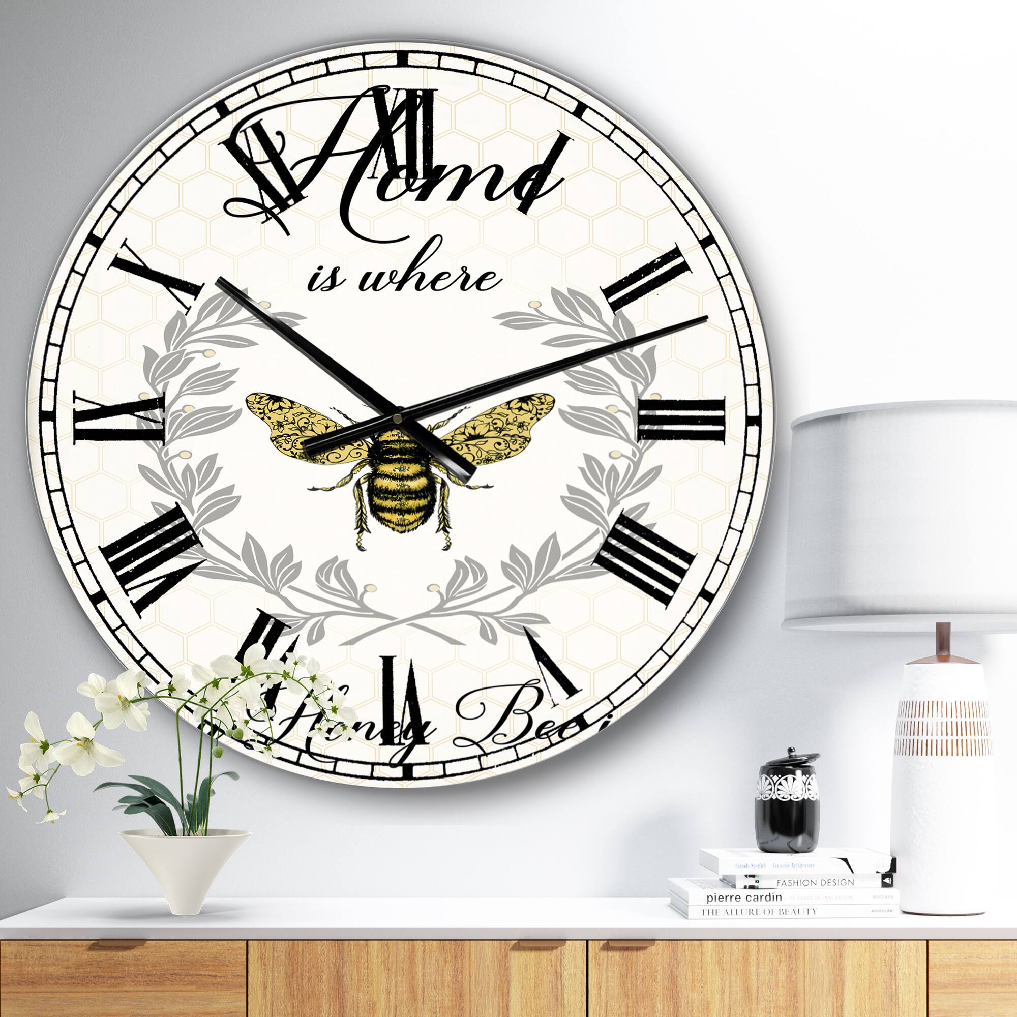 Designart Honey Bee Oversized Cottage Wall Clock | Clocks | Michaels