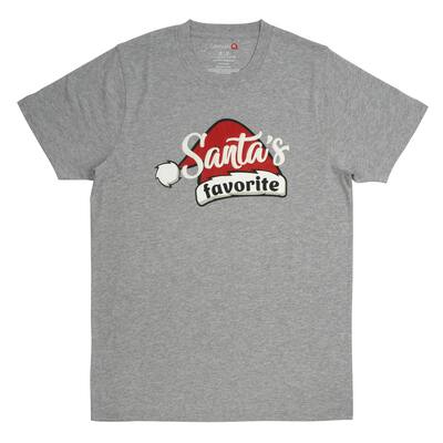 Gray Santa's Favorite Adult Crew Neck T-Shirt by Celebrate It™ | Michaels