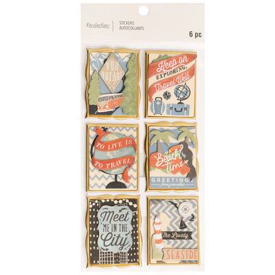 12 Pack: Travel Poster Dimensional Stickers by Recollections™ | Michaels