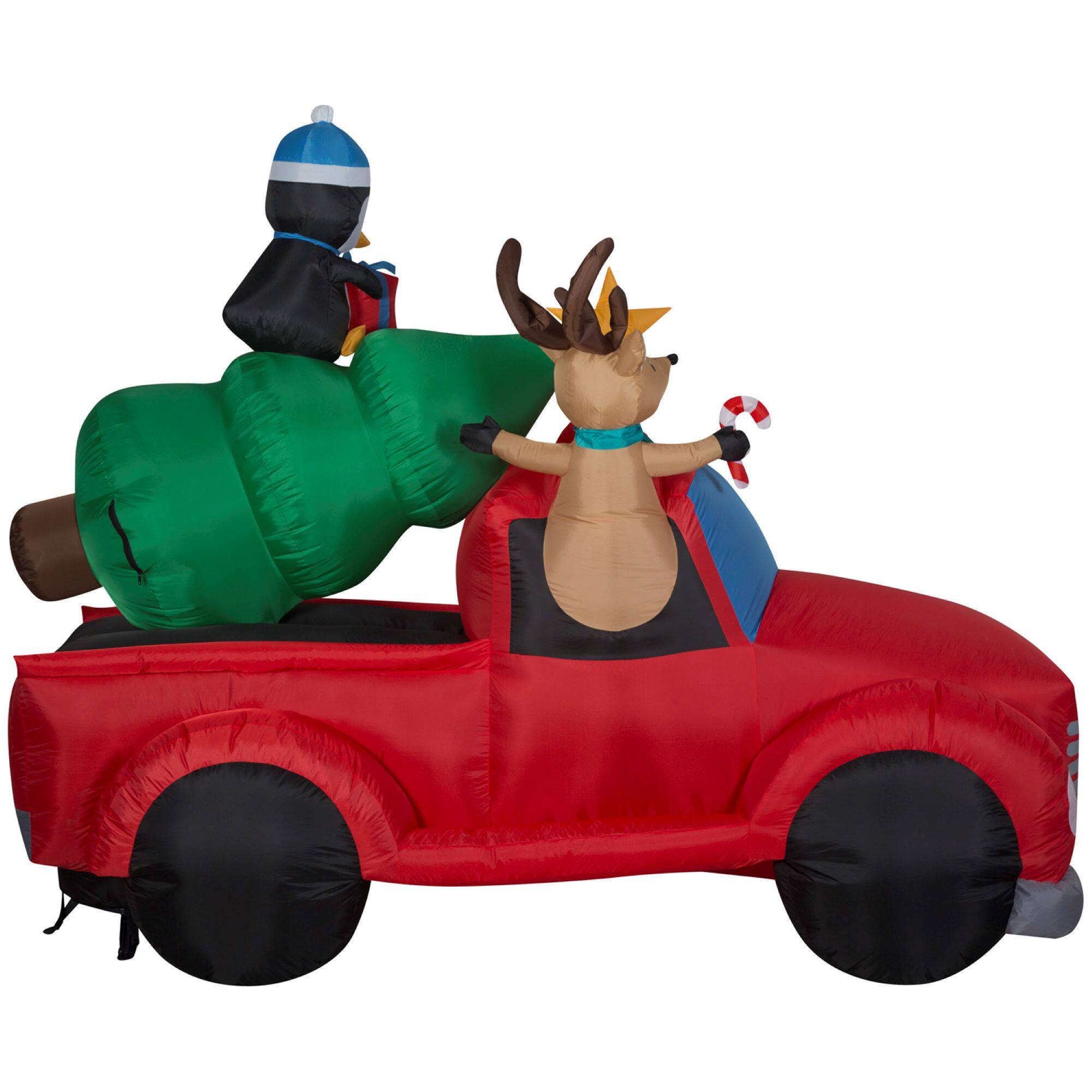 8ft. Airblown® Inflatable Santa in Vintage Truck | Michaels