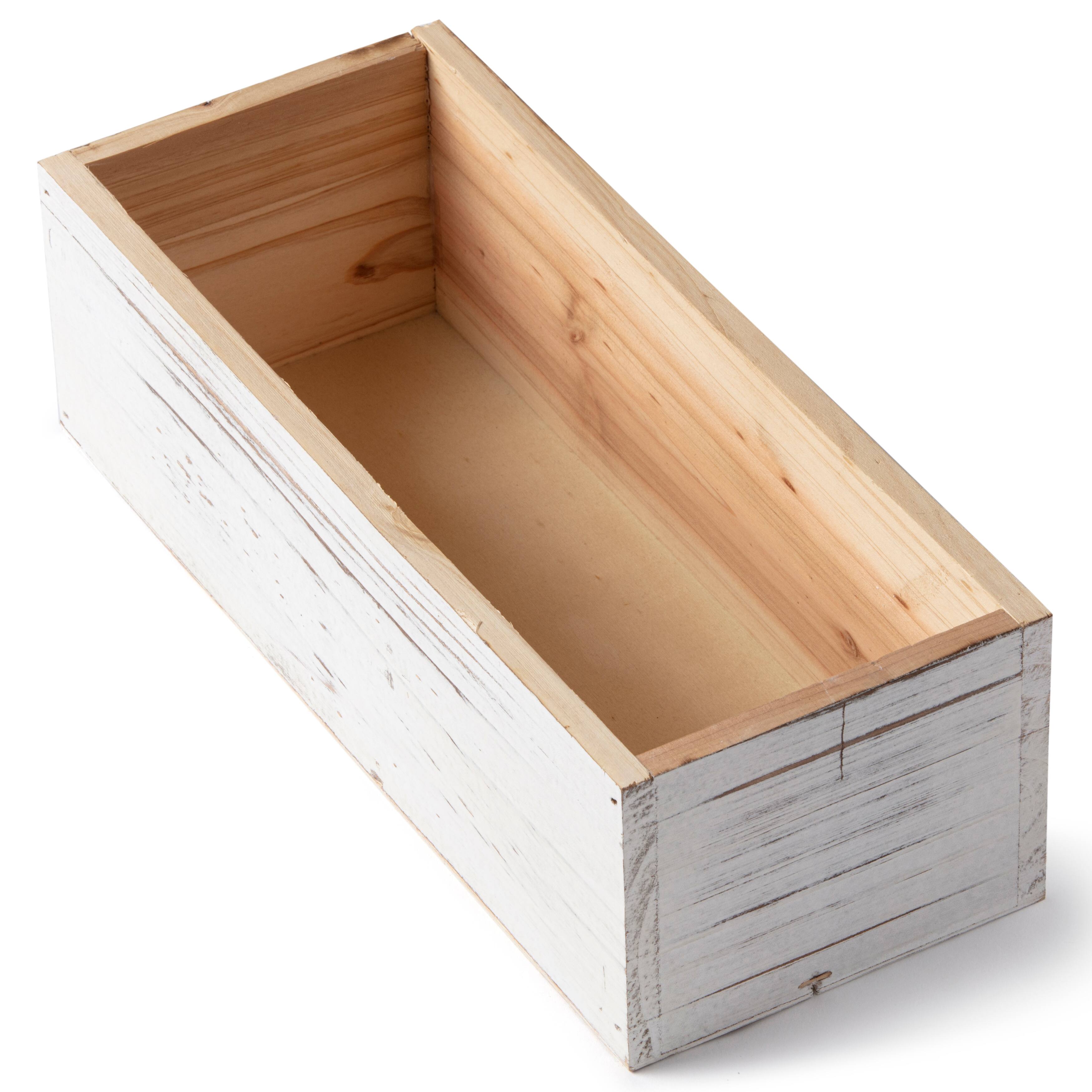 8 Pack: 12" Whitewashed Wood Box by Make Market® | Michaels