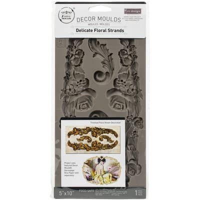 Redesign with Prima® Decor Mould® Delicate Floral Strands Silicone Mold ...