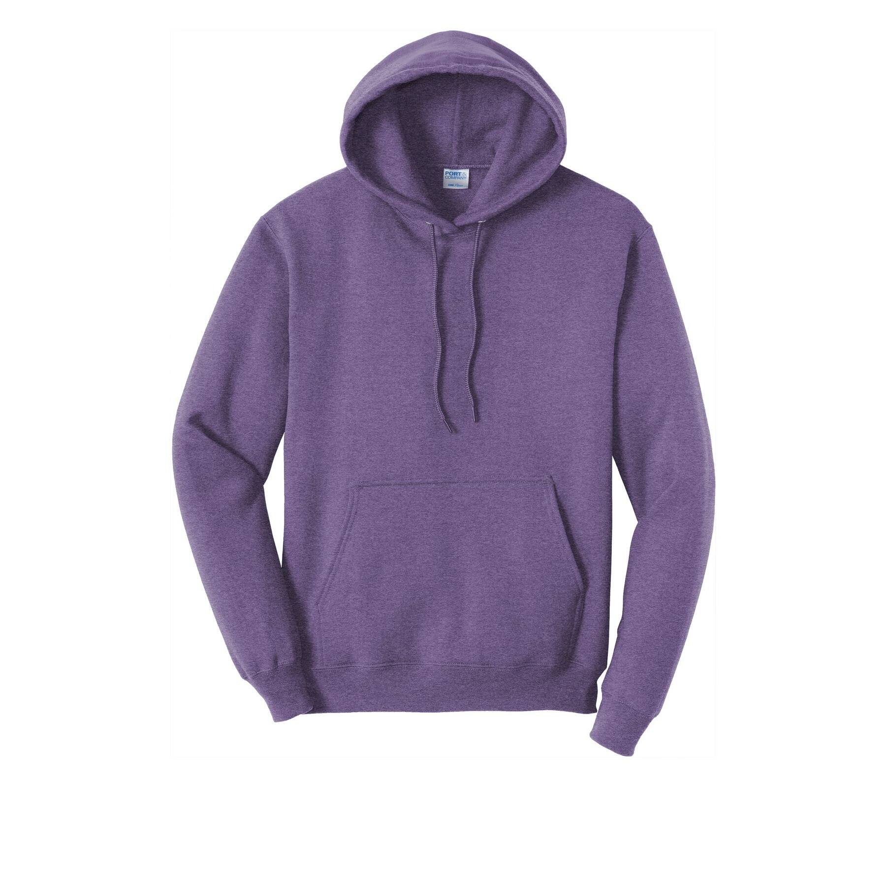 Port & Company® Heathered Colors Core Fleece Pullover Hooded Sweatshirt ...