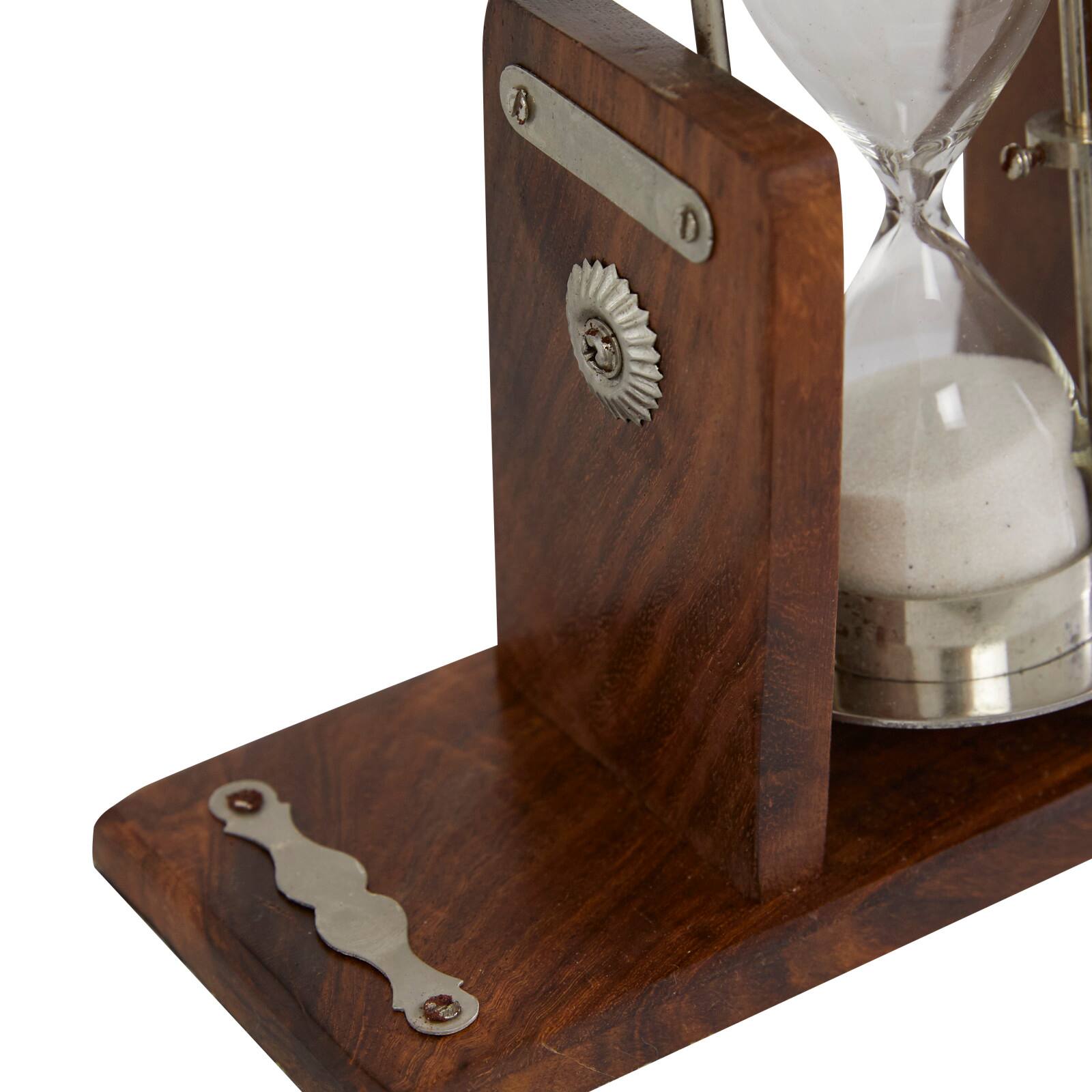 The Novogratz 7" Brown Aluminum Coastal Hourglass Bookends | Michaels